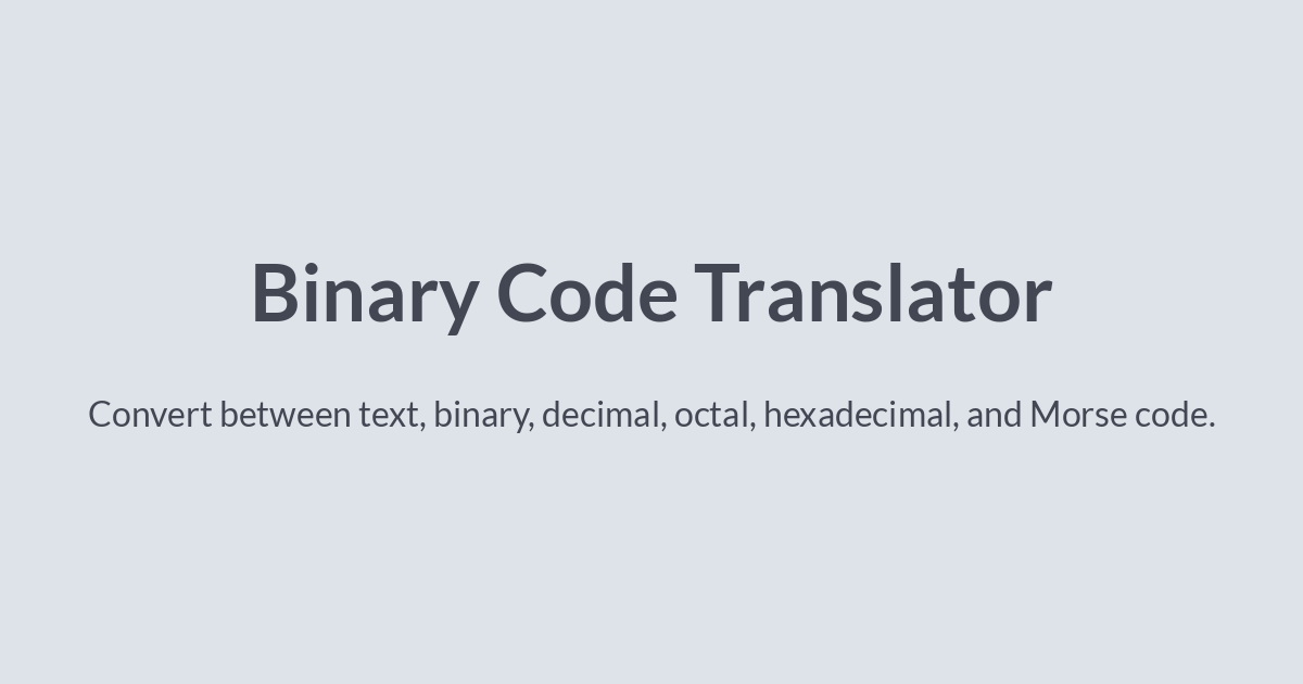 Binary Code Translator Binary Code Converter 2594